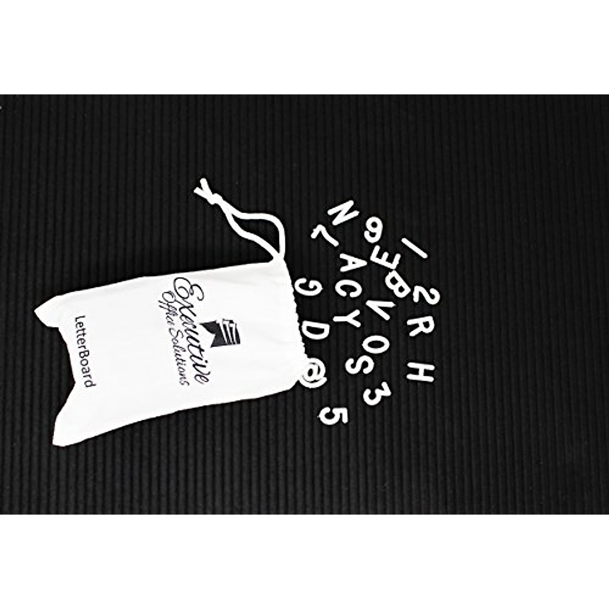 Executive Office Solutions Extra Large Changeable Letter Board - Black Felt With Solid Oak Frame, Wall Mount, Canvas Bag, Letter Clippers, Letter Box and 450 Characters 24 x 30 Black (LB5)