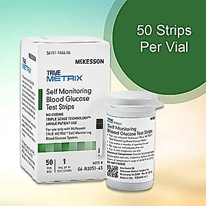 McKesson TRUE METRIX Self-Monitoring Blood Glucose Test Strips, 50 Strips, 1 Pack