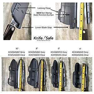 Agilux BladeGuard KnifeSafe Knife Blade Cutlery Protective Cover Edge Guard Safely Store and Transport Kitchen Camping Hunting Sports RV for Chef's and Cooks 10 inch (Charcoal, 10)