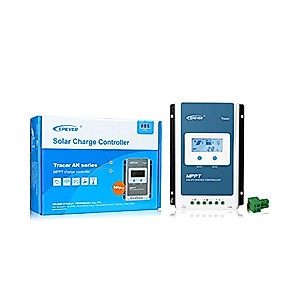 EPEVER MPPT Solar Charge Controller 40A Max PV 100V, 12V/520W, 24V/1040W, Common Negative Grounding, Work for Lead-Acid Sealed /Gel(AGM)/Flooded and Lithium Battery Charging(MPPT 40A)