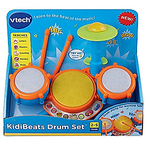 VTech KidiBeats Kids Drum Set, Orange
