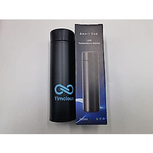 Coffee thermos,Coffee Digital bottle,Tea Infuser Bottle,Smart Sports Water Bottle with LED Temperature Display,Double Wall Vacuum Insulated Water Bottle, Stay Hot for 12Hrs,Cold for 24 Hrs (Black)