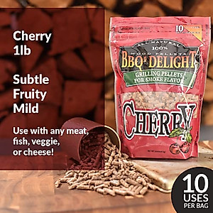 BBQr's Delight Wood Smoking Pellets - Super Smoker Variety Value Pack - 1 Lb. Bag - Apple, Hickory, Mesquite, Cherry, Pecan and Jack Daniel's