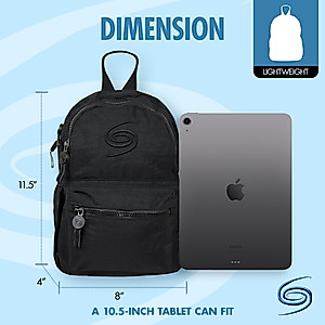 Grand Sierra Designs Mini Backpack for Women - Cute Crossbody Bags for Women with Anti Theft Pocket - Multi Compartment Mini Backpack with Expansive Storage for Traveling, Hiking, & more - Black