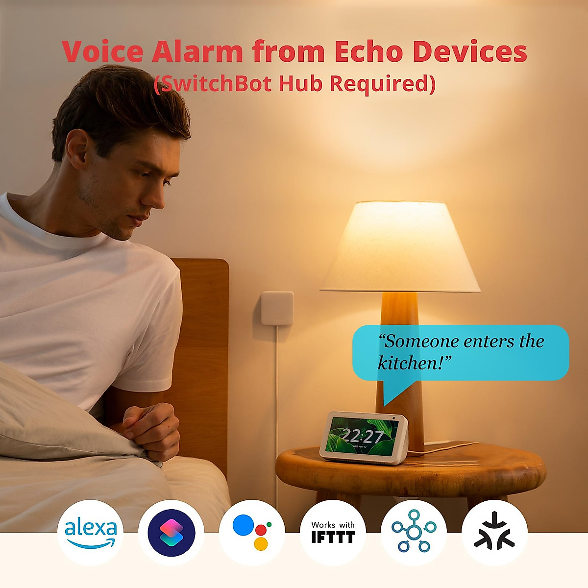 SwitchBot Smart Motion Door Sensor - Wireless Home Security System, PIR Motion Detector Alert, Add SwitchBot Hub Mini to Make it Compatible with Alexa