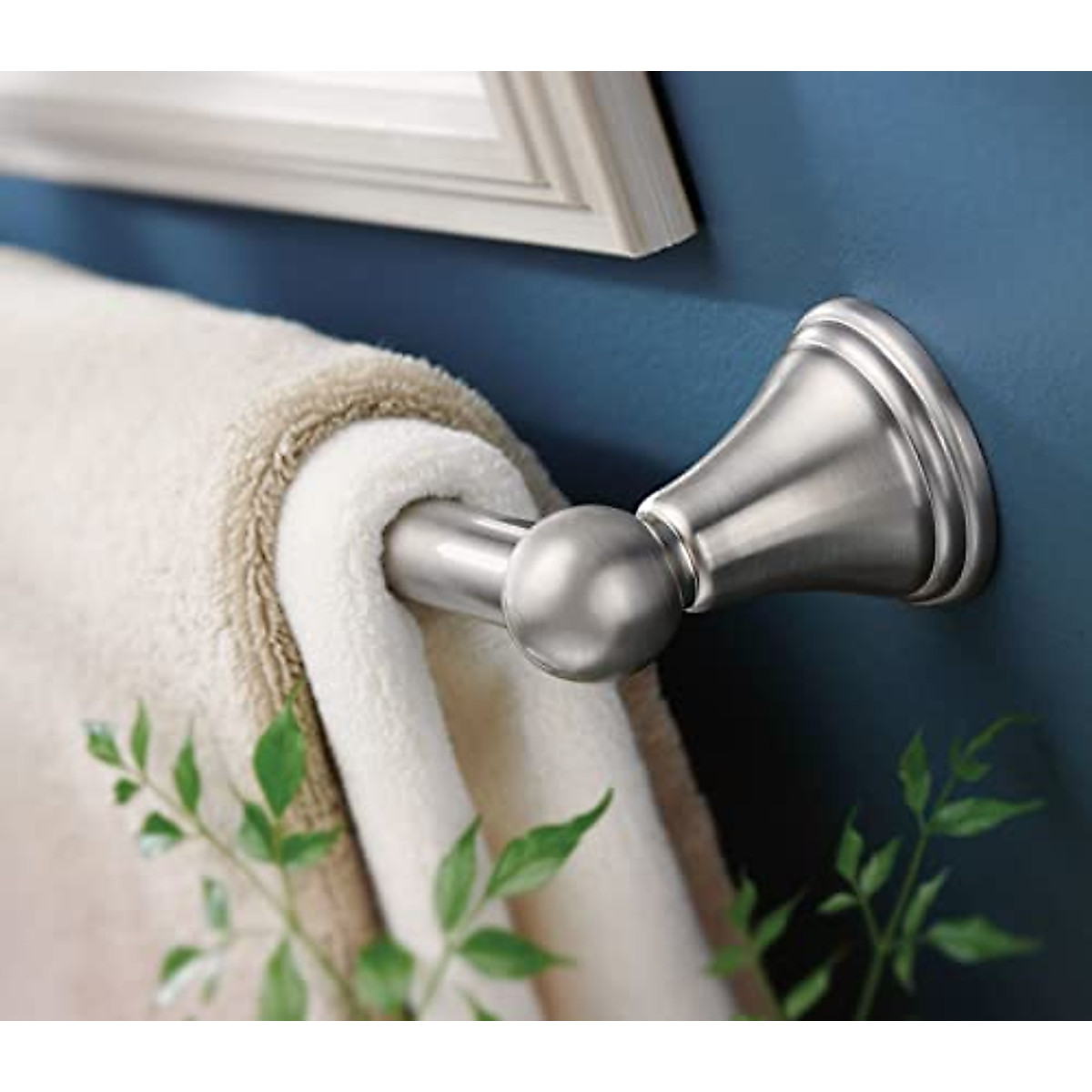 Moen DN8418BN Preston Collection 18-Inch Single Bathroom -Towel Bar, Brushed Nickel