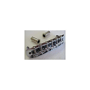 Fender Adjustable Saddle Bridge with Thimbles for Mustang Japan Jaguar and Jazzmaster Guitar, Chrome