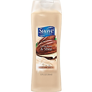 Suave Naturals Creamy Body Wash Cocoa Butter & Shea 12 oz (Pack of 4)