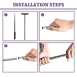 OLIGAI Charcoal Rake for Grill,Ash Rake for Kamado Joe and Other Charcoal Grills,Big Green Egg Accessories,32" Inch Stainless Steel Ash Poker Cleaning Tool,Tool to Push the Charcoal Fire in the Oven