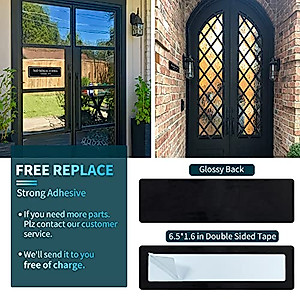 No Soliciting Sign for House (with Strong Adhesive Tape), 8.2" x 2.4" Premium Durable No Soliciting Signs for Home, No Solicitation Signs for Front Door/Wall/Window, Clear and Easy to Read