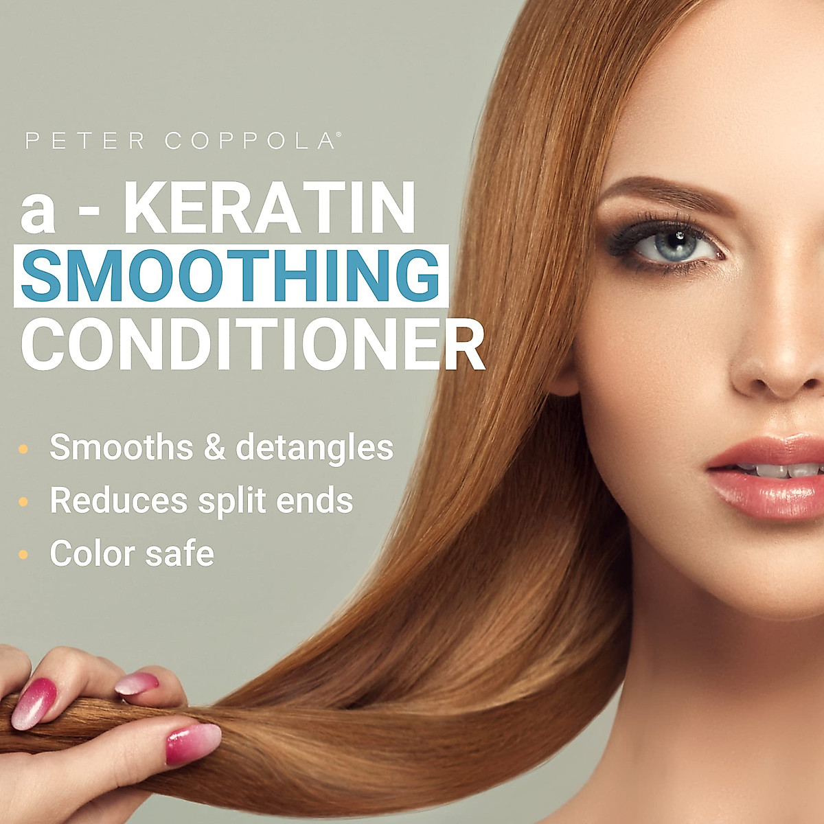 Peter Coppola a-Keratin Smoothing Shampoo & Conditioner Set - Smooth Shiny Hair - Frizz Free Hair - Healthy Strong Hair (24 Fl Oz)