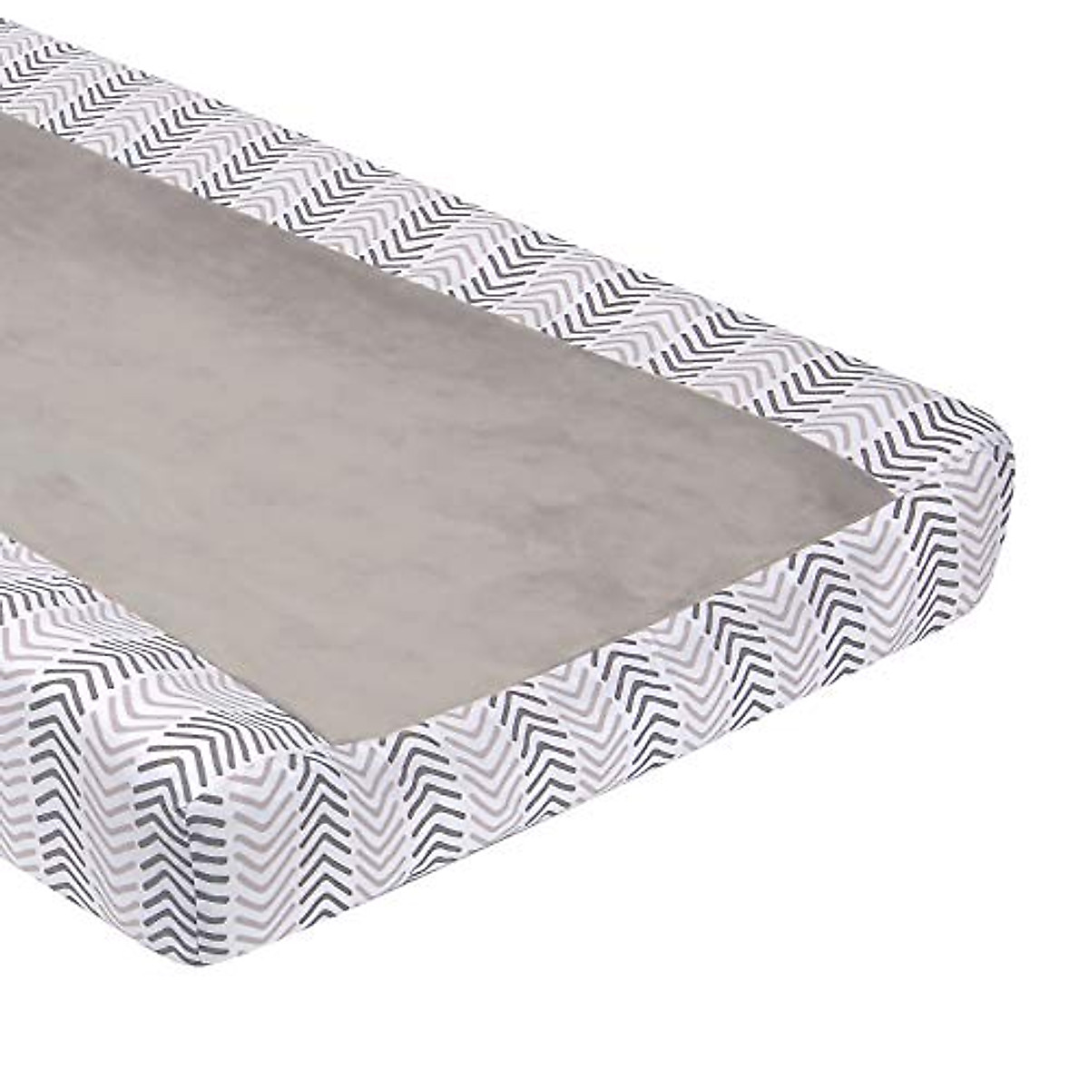 Lambs & Ivy Woodland Forest Gray Chevron Changing Pad Cover