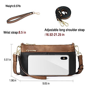 CLUCI Small Crossbody Purses bundles with Leather Laptop Backpack