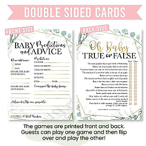 50 Greenery Baby Prediction And Advice Cards, Trivia Games, etc, 25 Baby Animal Matching, Nursery Rhyme Game - 6 Double Sided Cards Baby Shower Games Funny, Baby Shower Ideas Baby Sprinkle Games