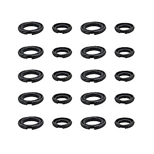 RURBRIN 10+10 Sets 3/8" & 1/2" Impact Wrench Retainer Rings with O-ring, Fit For Electric/Pneumatic Wrench, Including Anvil Retaining Ring Install Tool (Red)