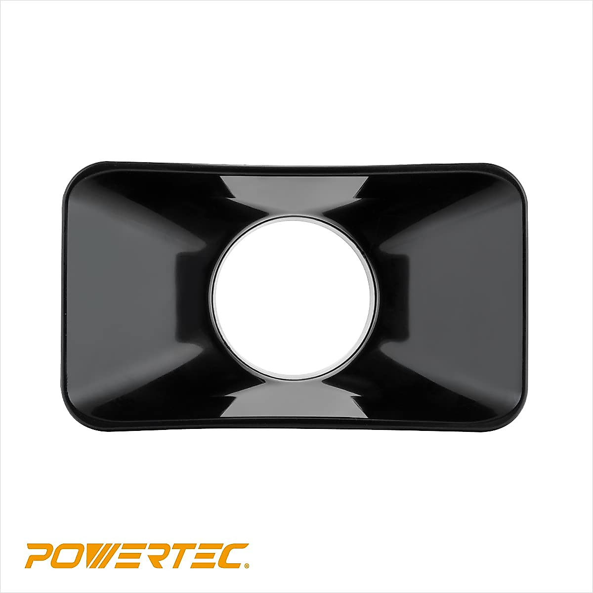 POWERTEC 70204 Dust Collection Rectangular Hood Nozzle for 2-1/2” Dust Collection Hose Fittings