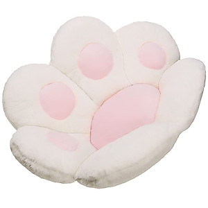 Cute Cat Paw Cushion Lazy Sofa Office Chair Cushion Bear Paw Warm Floor Cute Seat Pad for Dining Room Bedroom Comfort Chair for Health Building White 31.4 * 27.5 inch
