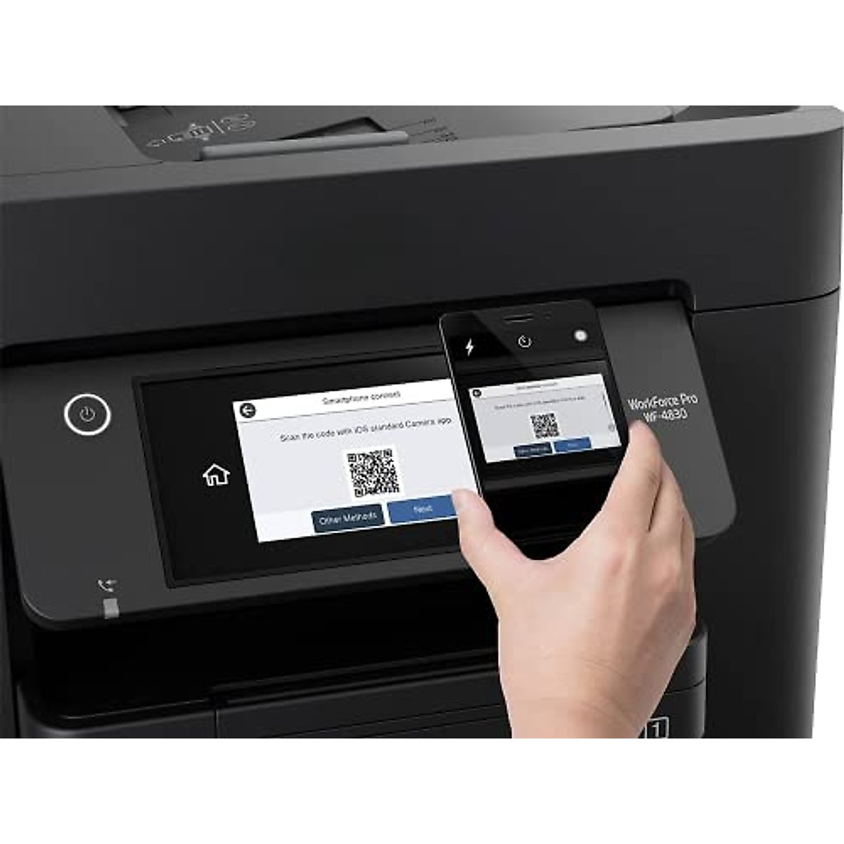 EpsonWorkforce Pro WF-4833 Color Inkjet Printer - Wireless All-in-One, Print, Scan, Copy, Fax - Ethernet, 25ppm, Auto 2-Sided Printing, 50-Sheet ADF - High Productivity Quality, Nowco Cloth