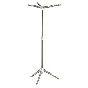 Household Essentials Grey 5006-1 Simple Indoor Tripod Clothes Drying Rack with Carrying Handle for Laundry, Small
