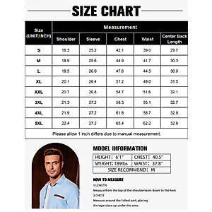 Coofandy Mens Casual Dress Shirt Button Down Shirts,Type 01 - Dark Blue,Large