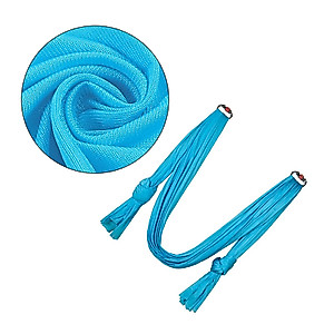 Aerial Yoga Hammock, 2.8x1m/9.2x3.3ft Durable Elastic 2.8M Pilates Swing Fitness Training Accessory Sky Blue Set Antigravity Inversion Exercises Improved Flexibility & Core Strength - Extension