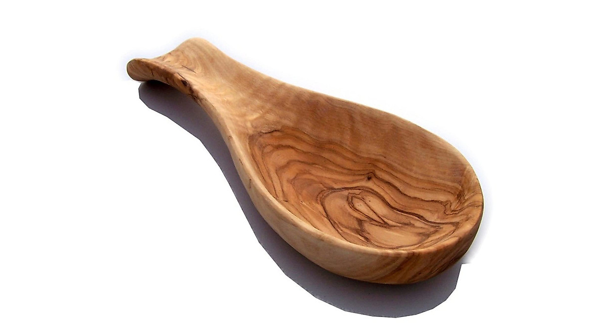 Handmade Olive Wood Spoon Rest - Unique Kitchen Decor