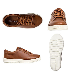 Deer Stags Boys' Kane Dress Fashion Sneaker in Dark Tan / 11 Little Kid