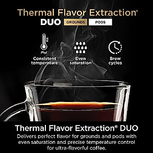 Ninja CFP101 DualBrew Hot & Iced Coffee Maker, Single-Serve, compatible with K-Cups & 12-Cup Drip Coffee Maker, Black