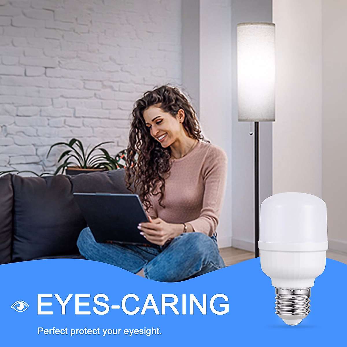 aooshine Q50 Dimmable LED Light Bulbs 6W 5000K Warm White,E26 Base 120Volts LED Bulb for Table Lamp Floor Lamp