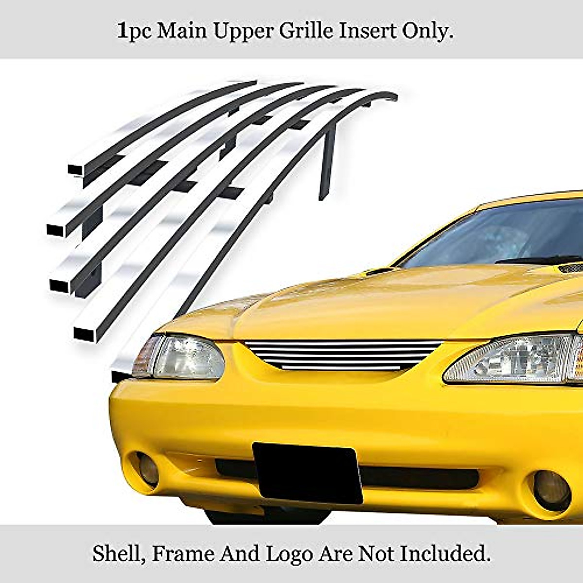 APS Compatible with 1994-1998 Ford Mustang Main Upper Billet Grille Insert F86001A