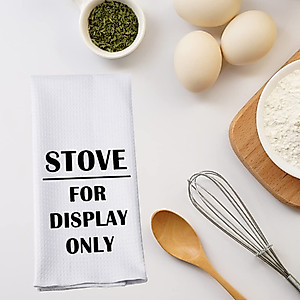 PWHAOO Kitchen Rules Kitchen Towel Stove for Display Only Kitchen Towel Cooking Lover Gift Chefs Gift (for Display ONLY T)