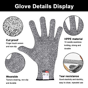 Oyster Shucking Knife, Oyster Knife Oyster Shucker 2 Pcs Shucking Knife and 1 Pair Oyster Gloves Shucking Cut Resistant Glove Knife Glove Oyster Shucking Kit Seafood Opener