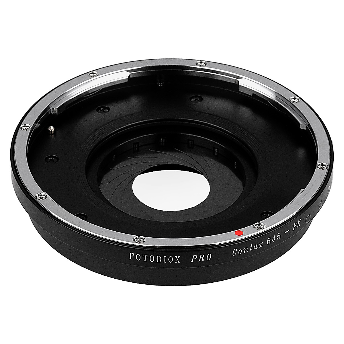 Fotodiox Pro Lens Mount Adapter with Built-in Aperture Control Iris, for Contax 645 lens to Pentax K-Mount (PK) DSLR Cameras