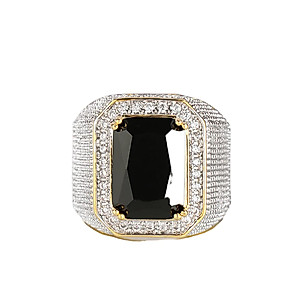 Viyuroyk 925 sterling silver Square Gemstone CZ Diamond Eternal engagement Cubic Zirconia Rings Diamond Rings for Women Jewelry Findings Earring Backs Findings (US Code 11, sapphire)