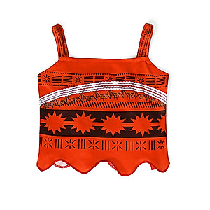 COTRIO Princess Clothes 5t Girls Princess Costume 5/6 Birthday Party Outfit Halloween Princess Dresses Kids Princess 2 Piece Crop Top Skirt Set with Accessories Size 6 (Red)