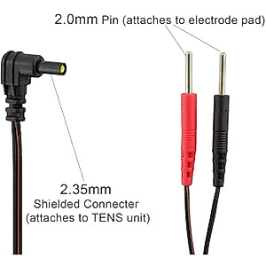 Premium 2 x Lead Wires for TENS and EMS Units – Standard Female Plug