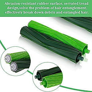 SogYupk Roller Brushes Replacement Parts,2 Set Multi-Surface Rubber Brush Compatible for E&I &J Series E5 E6 E7 i3 i3+ i4 i6 i6+ i7 i7+ i8 i8+Plus j7 j7+ Vacuum Accessories.