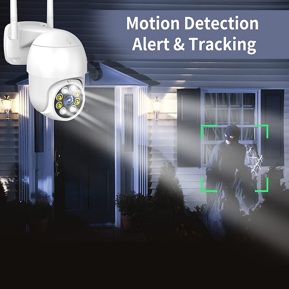 LWOHSI 2K Security Camera Outdoor Wired Starlight Color Night Vision for Home Security AI Human Detection & Auto Tracking, 2-Way Audio, IP65 Waterproof, SD Slot, Compatible with Alexa