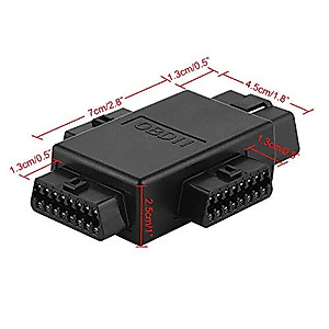 iKKEGOL Pocket OBD2 OBDII Full 16 Pin Male to 3 Female 1 to 3 OBD Cable Splitter Converter Adapter for Diagnostic Extender