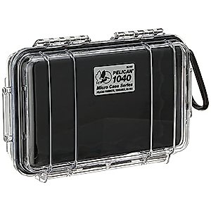 Pelican 1040 Micro Case (Black/Clear), Model:1040-025-100