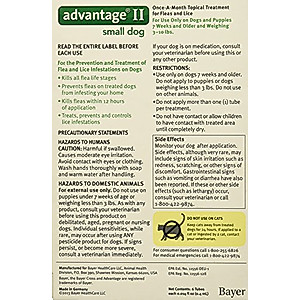 Bayer Animal Health Advantage II for Dogs 10 lbs and Under - 6 pack