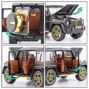 BDTCTK 1/24 Benz G63 AMG Model Car, Zinc Alloy Pull Back Toy car with Sound and Light for Kids Boy Girl Gift (Pink)