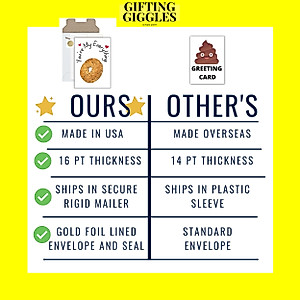 GIFTING GIGGLES Funny Joke Card for Boyfriend Husband Wife Girlfriend | Gift for him or her | Anniversary, Birthday, Valentine’s Day, Fathers Day, Appreciation | 30th 40th 50th 60th 70th 75th