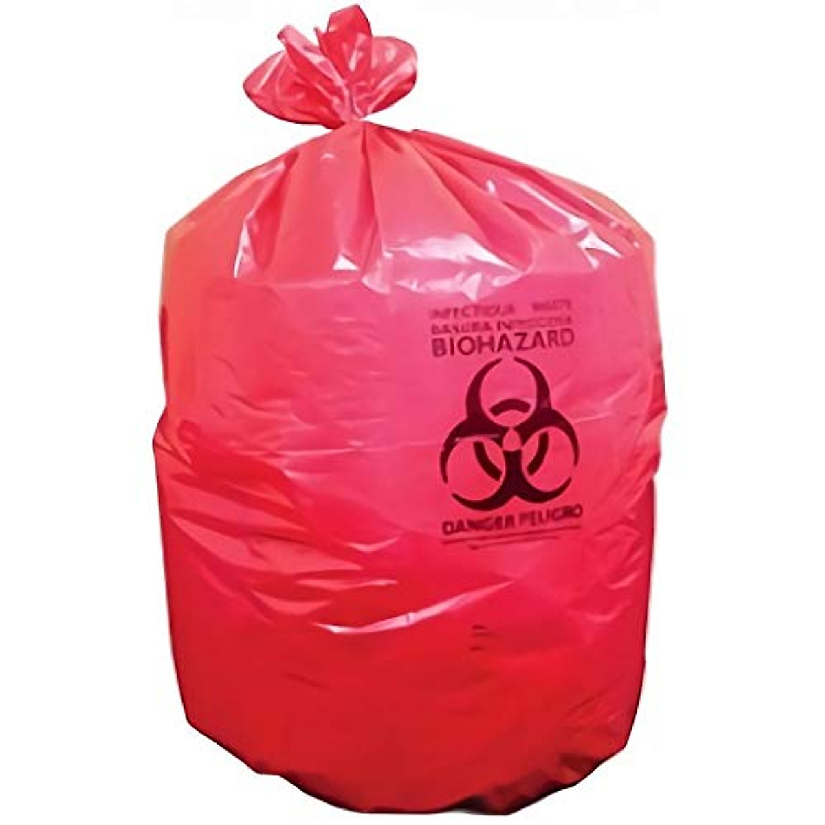 Healthcare Liners by Heritage Bag, when Safety and Perfomance matter. 30"x43", Red, 1.3Mil, 200, Healthcare Printed