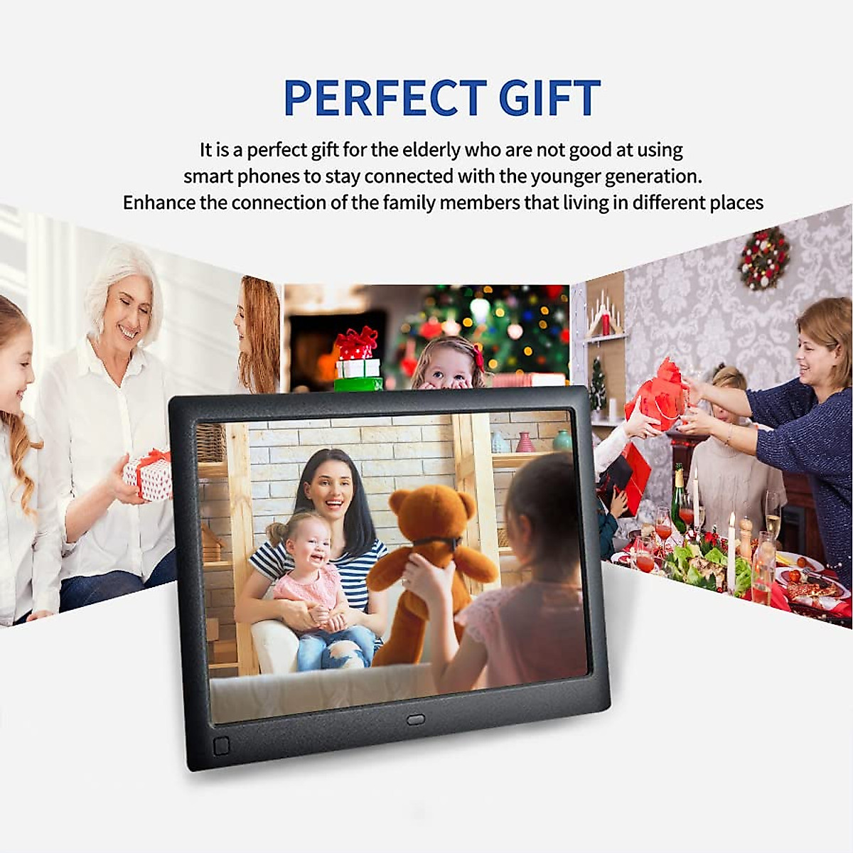 8 Inch Digital Photo Frame,Digital Picture Frame with 1024 x 768 HD IPS Display, USB and SD Card Slots and Remote Control(08" XM)