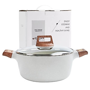 HooJay 5 Quart Nontick Dutch Oven,Non stick Stockpot Soup Pot with Lid,5QT Casserole Induction Pot for Cooking,PFOA Free