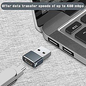 Basesailor USB to USB C Adapter 3 Pack,Type C Female to USB A Male Charger Cable Converter for Apple Watch Ultra iWatch Series 8 7 SE,AirPods Pro 2,iPhone 14 13 12 11 Plus Max,iPad 9 10 Air 4 5 Mini 6