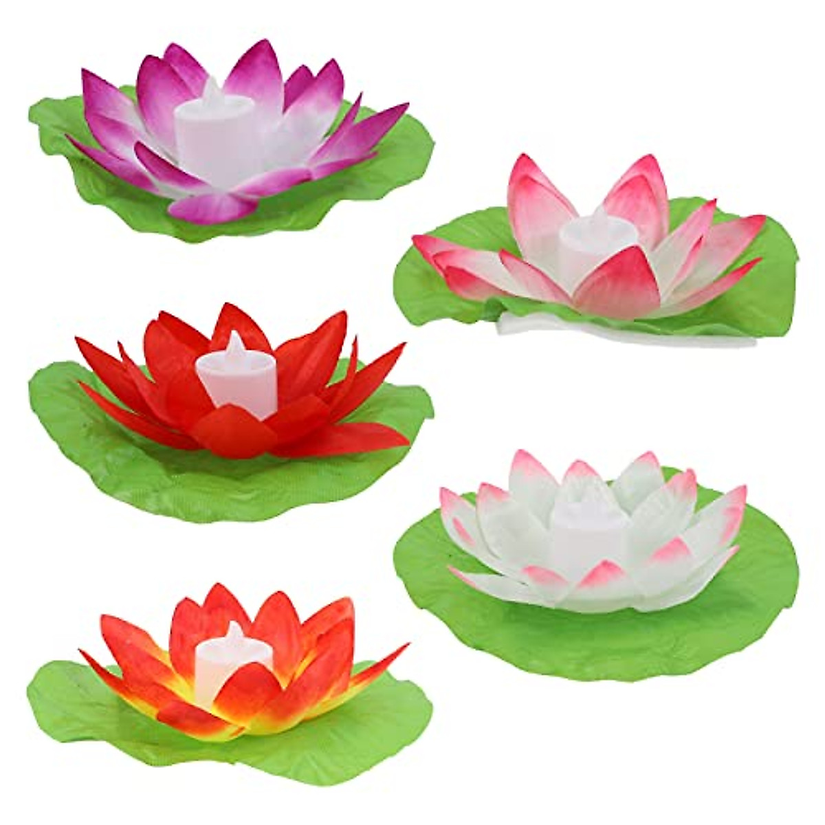 Yardwe Flower Decor 10 pcs LED Floating Pond Light Floating led Floating Flowers Floating Light Led Night Light