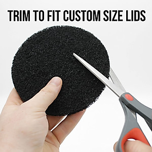 BioStrike Compost Crock - Activated Carbon Filters for Compost Bucket, Control Kitchen Odors, 5.5-inch Round, Made in USA (4 Count)