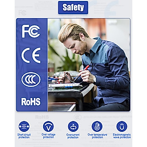 GMJYC 12V 1A 12W Adapter, 120-240V AC to DC 12volt 1amp 500mA 800mA Power Supply with 5.5x2.5mm Tip for Fan, Massagers, WIFI, Home Camera, Printer, Router, Keyboard, Electronic Piano, LED Light Strips